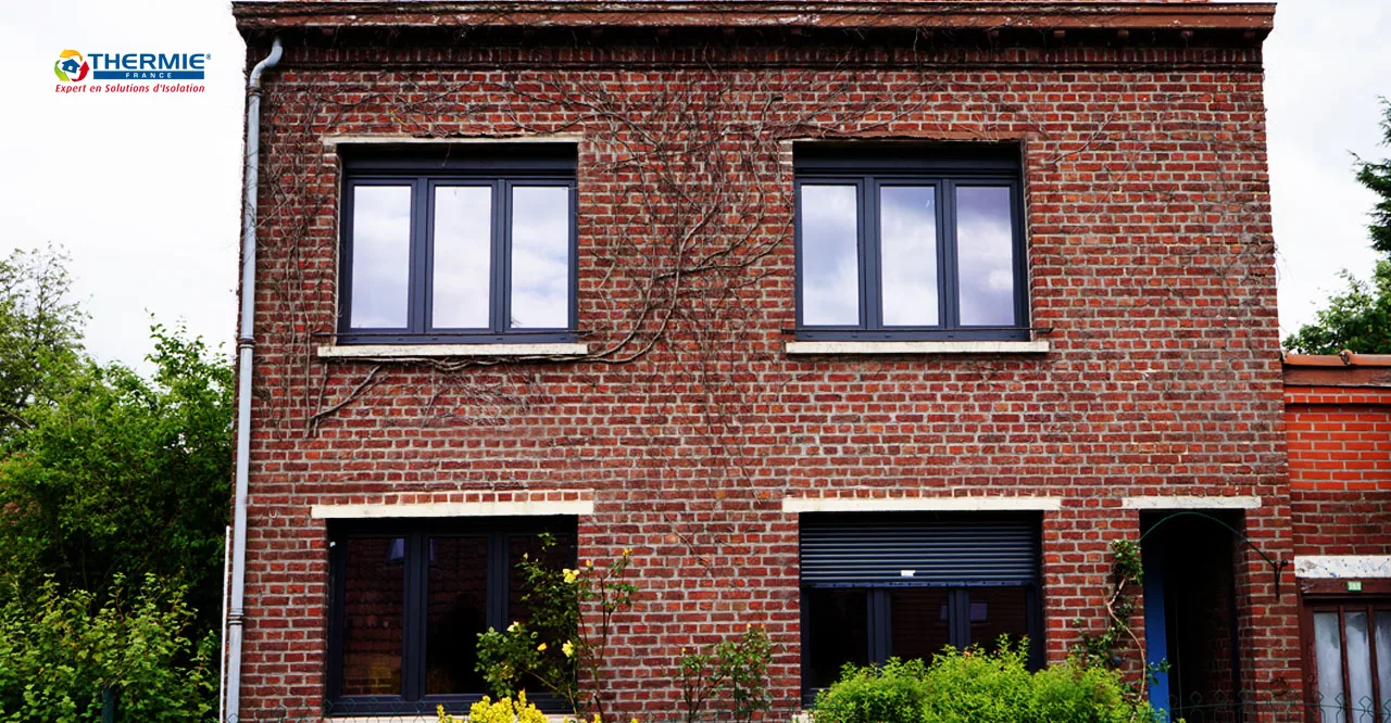 Maison Brique Rouge Fenetre Noires | Ventana Blog